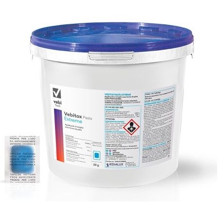 Raticide VEBITOX PASTA EXTREME - Seau de 5Kg